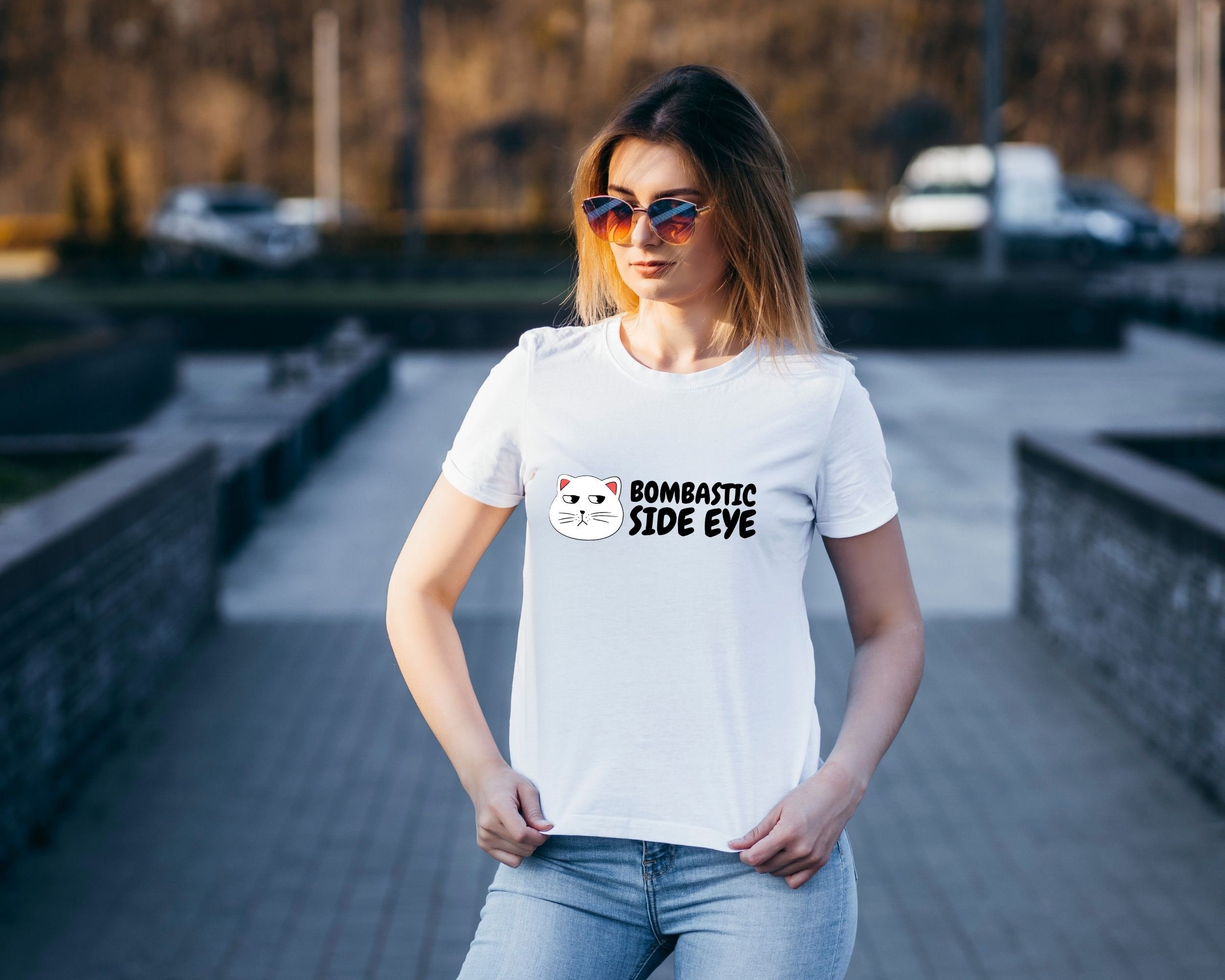 Bombastic Side Eye Sublimation Png Svg, Cat Side-eye Clipart, Instant ...