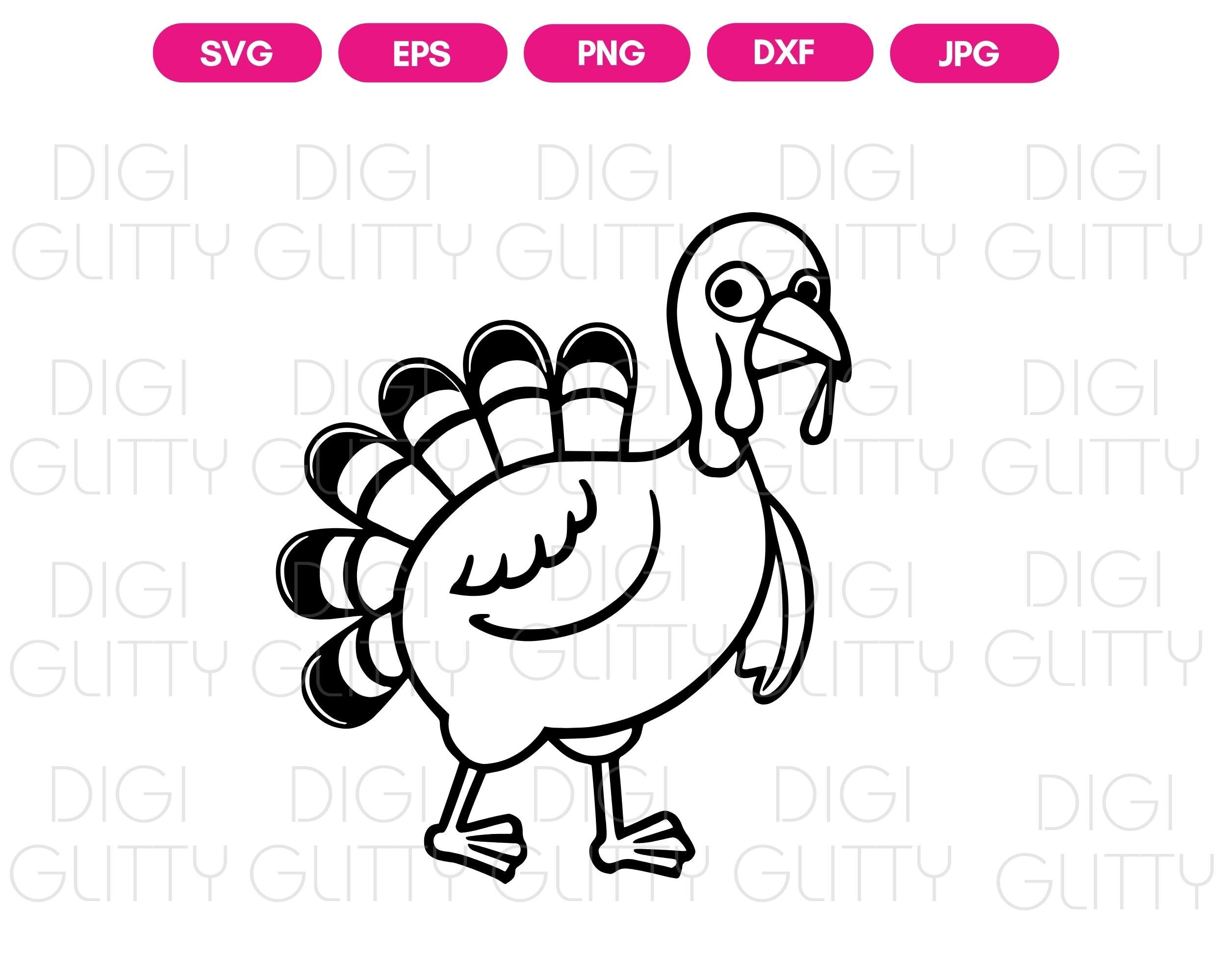 Turkey SVG Bundle for Laser Cutting, Cricut, and Silhouette - Set of 5 ...