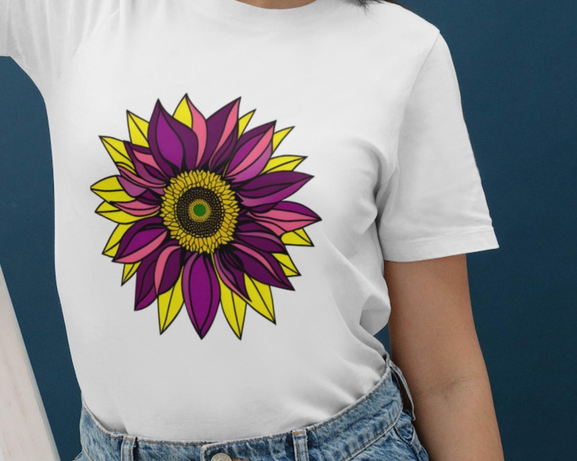 Purple Flower Svg, Floral Clipart, Instant Digital Download of Jpg, Png ...