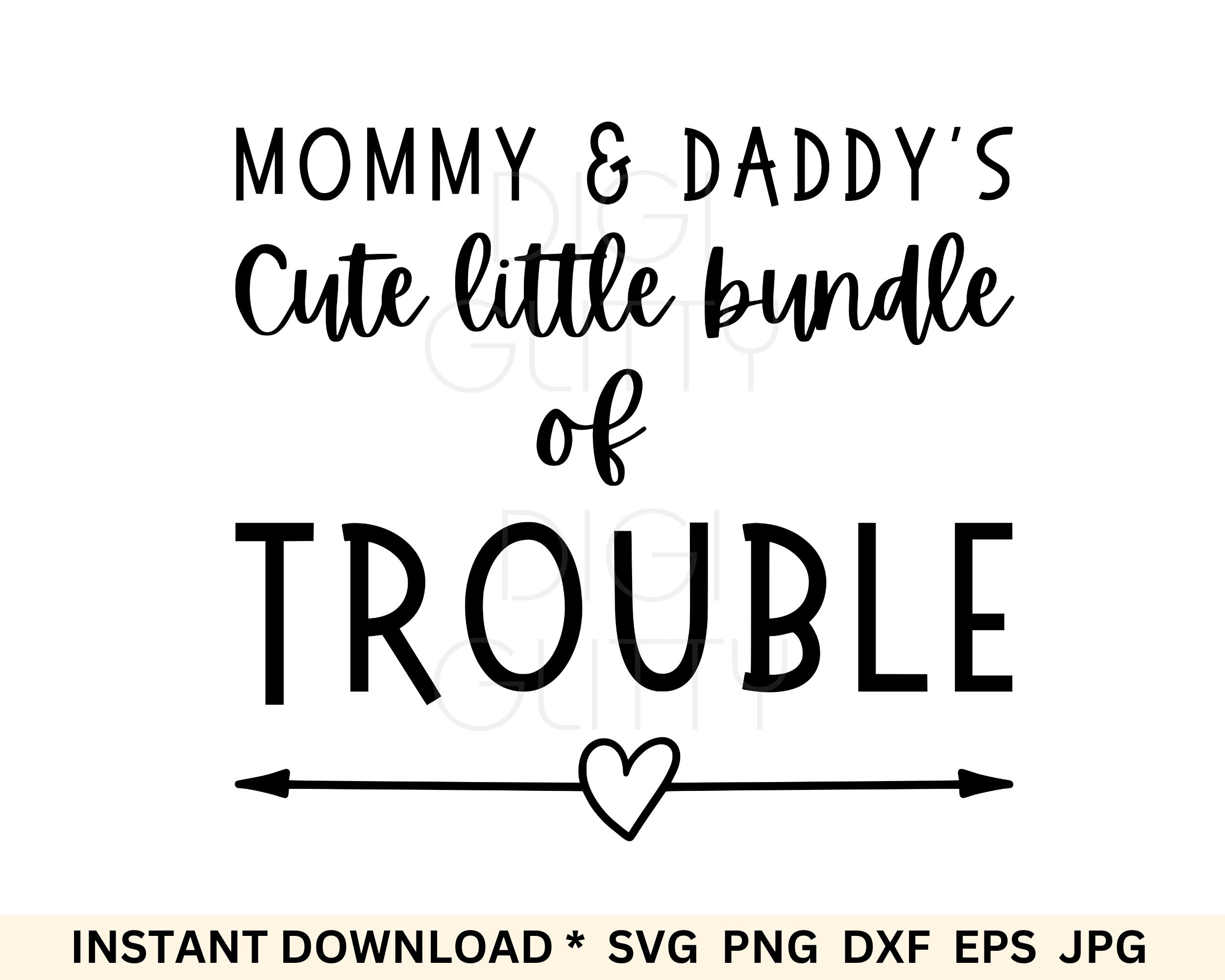 Funny Baby Svg bundle of Trouble Baby Svg Mini - Etsy