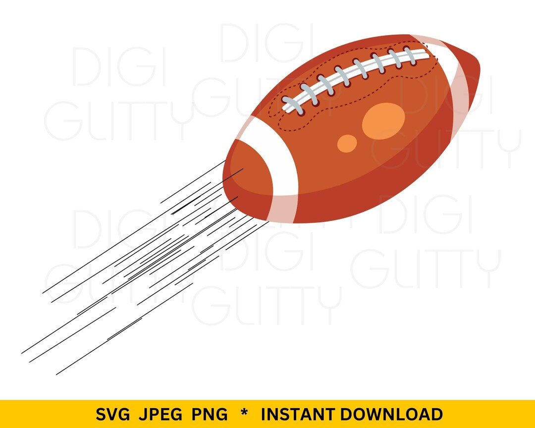 Football Flying Svg, American Football Themed Clipart, Instant Digital ...