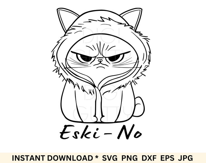 SVG PNG Cutting File Grumpy Cat Good Morning Template Vector Heat ...