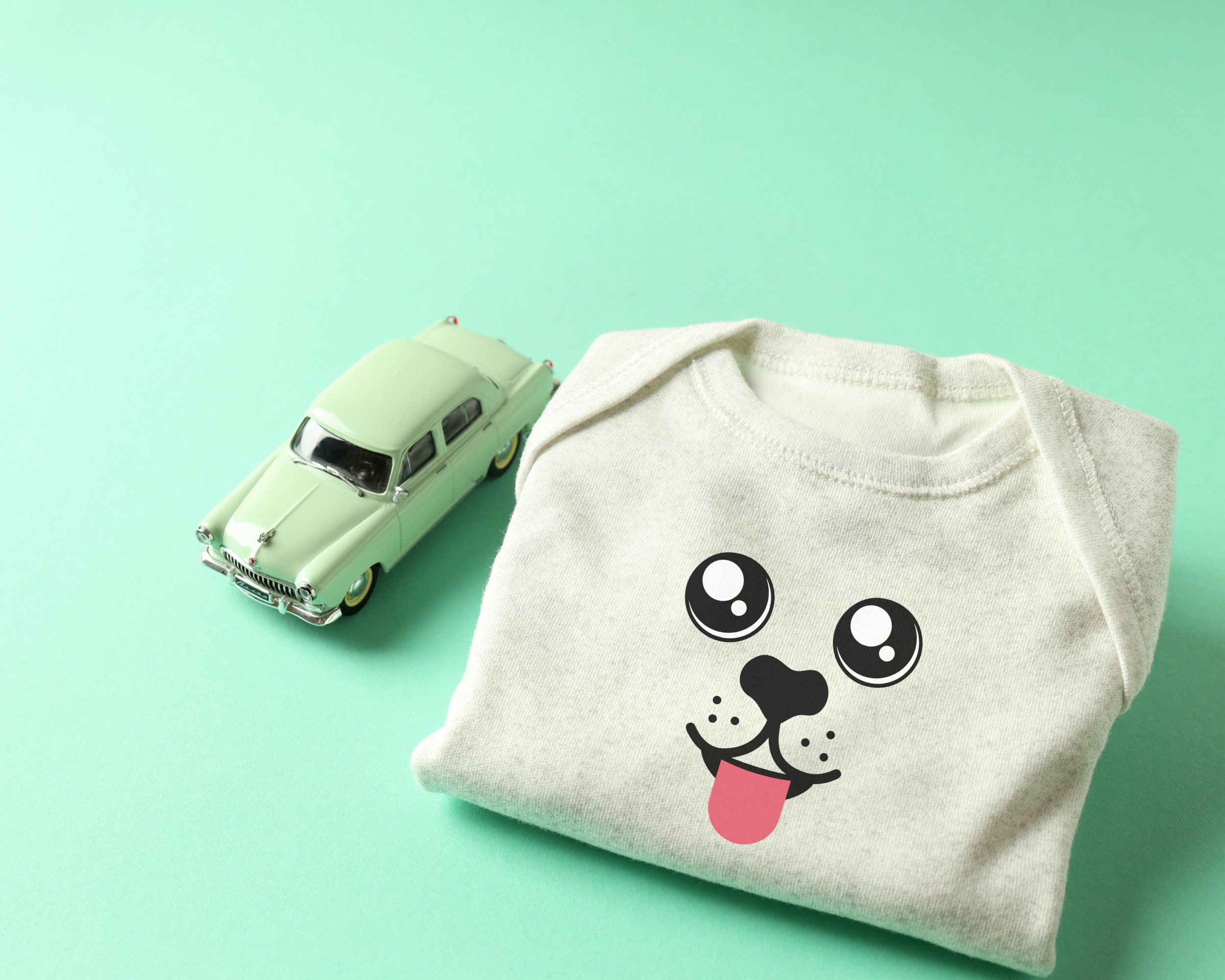 Cute Dog Svg, Cut File Cute Puppy With Big Eyes and Tongue Out, Instant ...