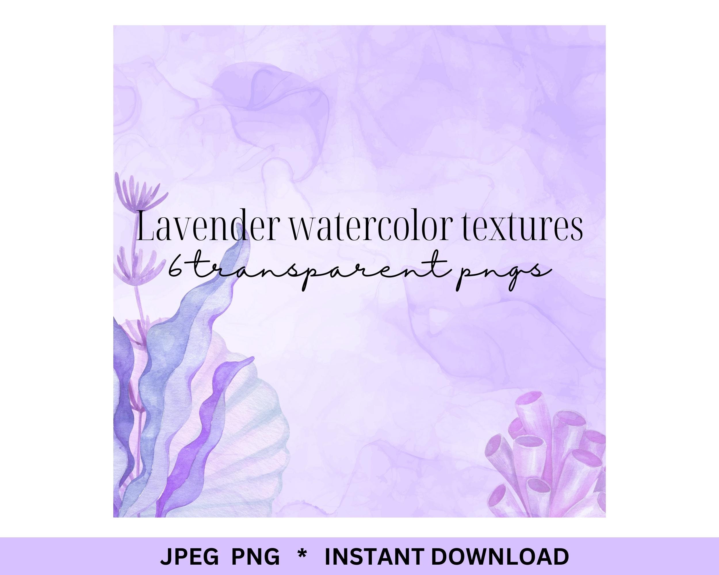 Lavender Watercolor Texture Paper, Floral Designs (digital Download) - Etsy
