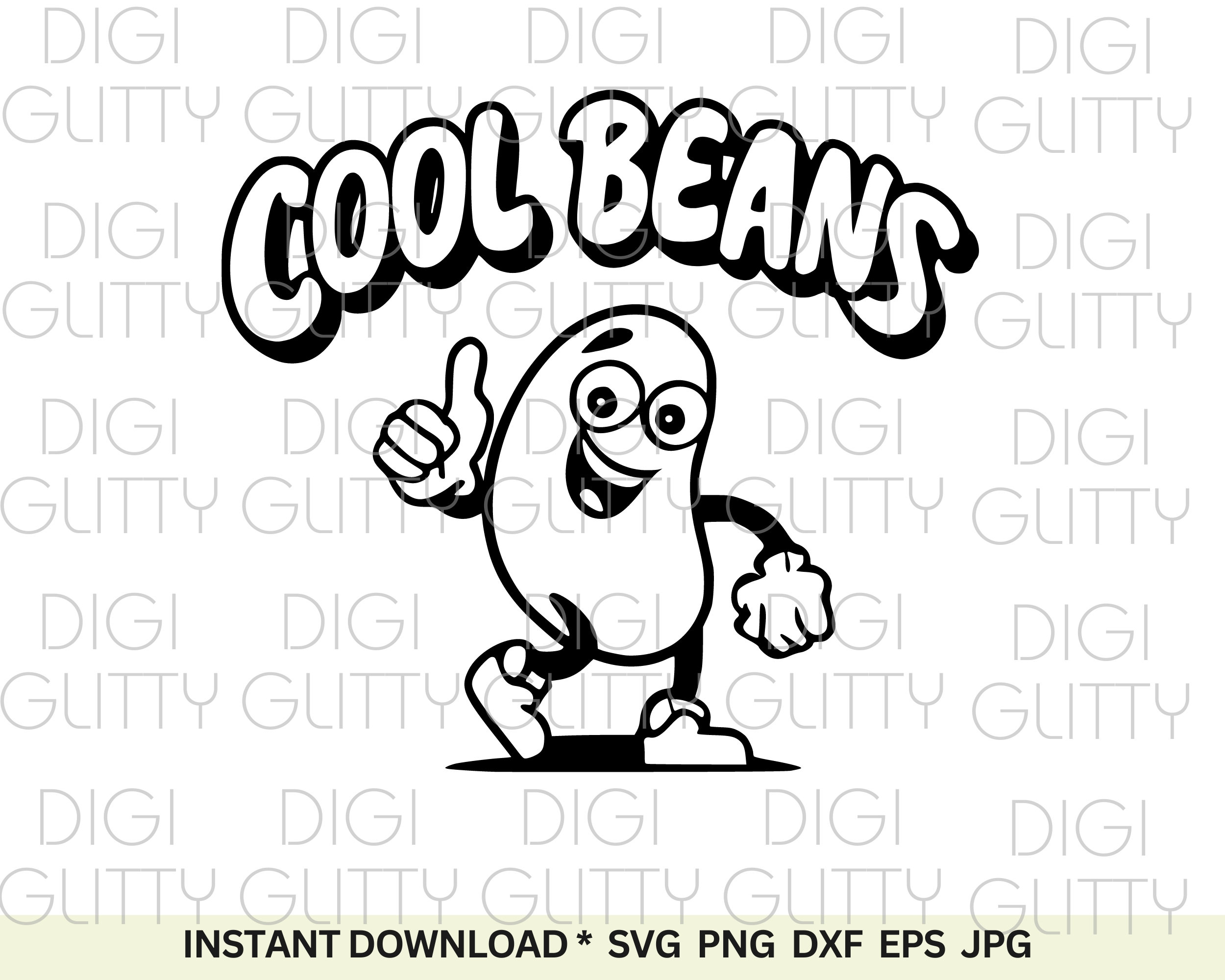 Sarcastic 'cool Beans' SVG | Digital Sublimation Design | Snarky ...
