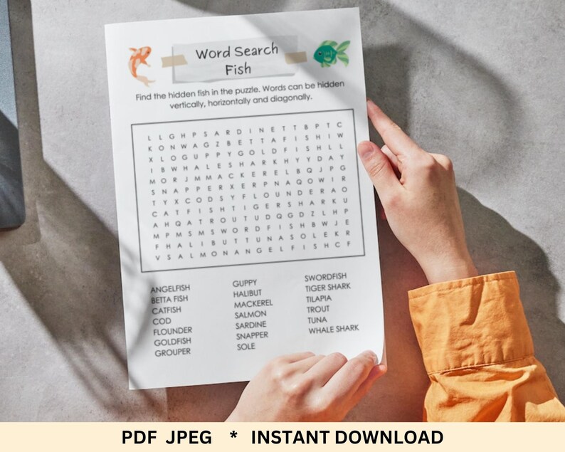 Printable Word Search Puzzle Bundle for Kids, Educational, Biology ...