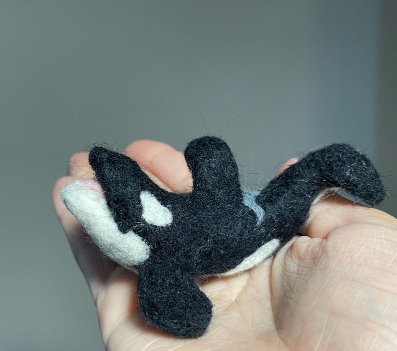 Tiny Needle Felted Orca - Etsy