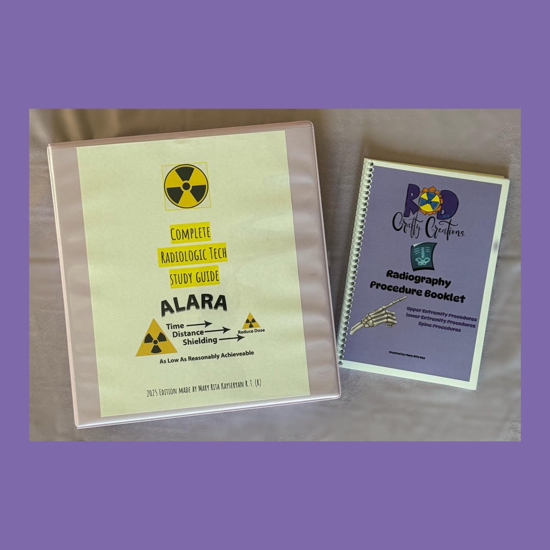 Radiologic Technologist Binder + Mini Procedure Booklet Bundle - X-ray ...
