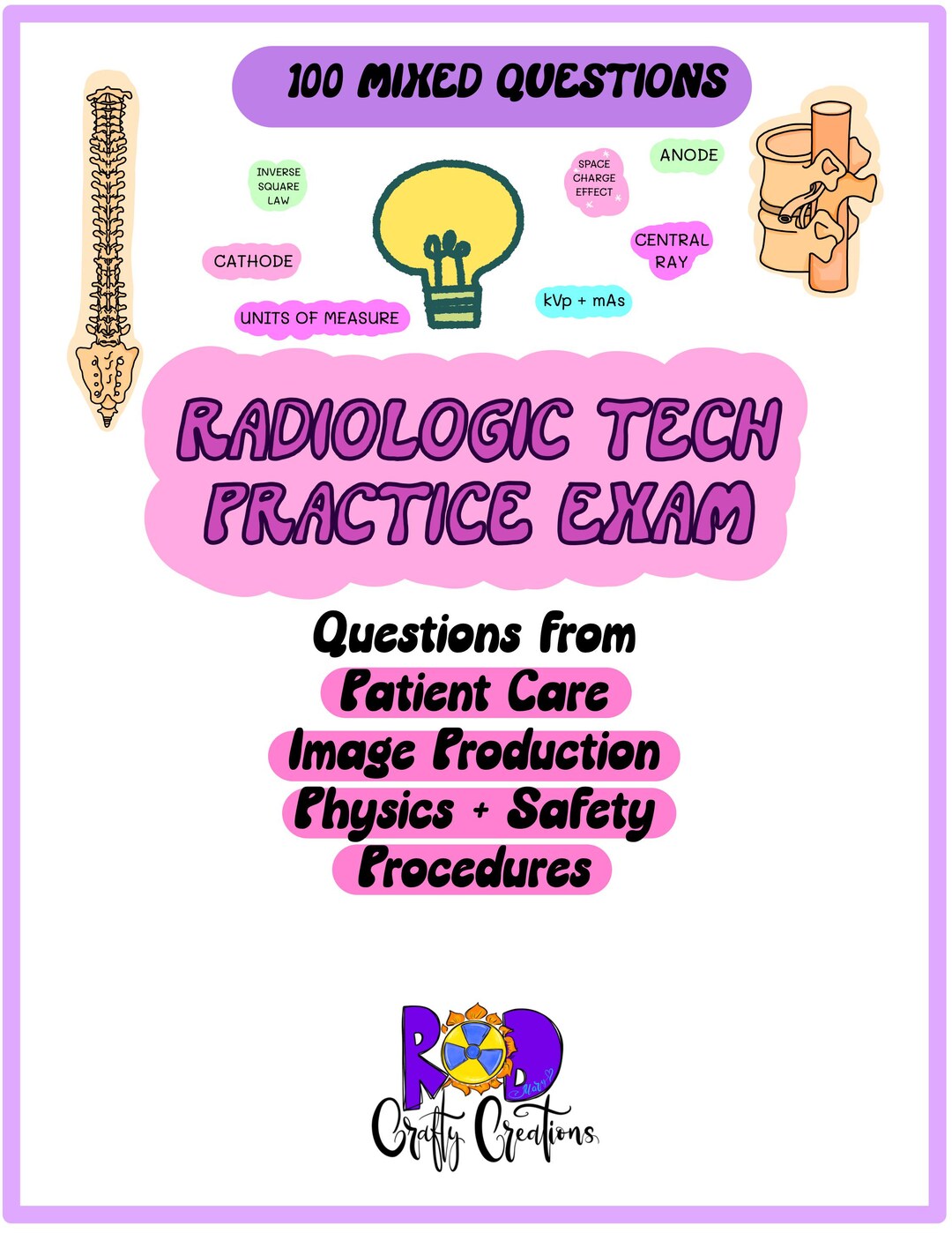 Radiologic Tech Study Exam - 100 Mixed Questions - Etsy