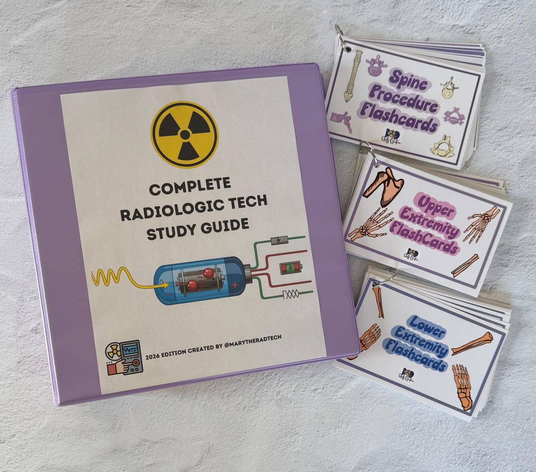 2026 Complete Radiologic Technologist Study Guide Binder + Flashcard ...