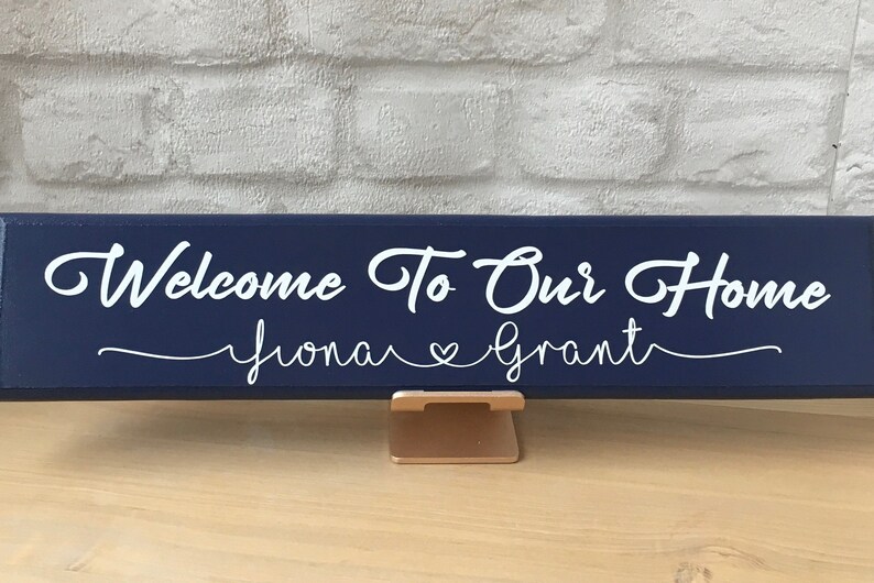 Welcome Sign Wall Art for New Home Personalised Custom Sign - Etsy