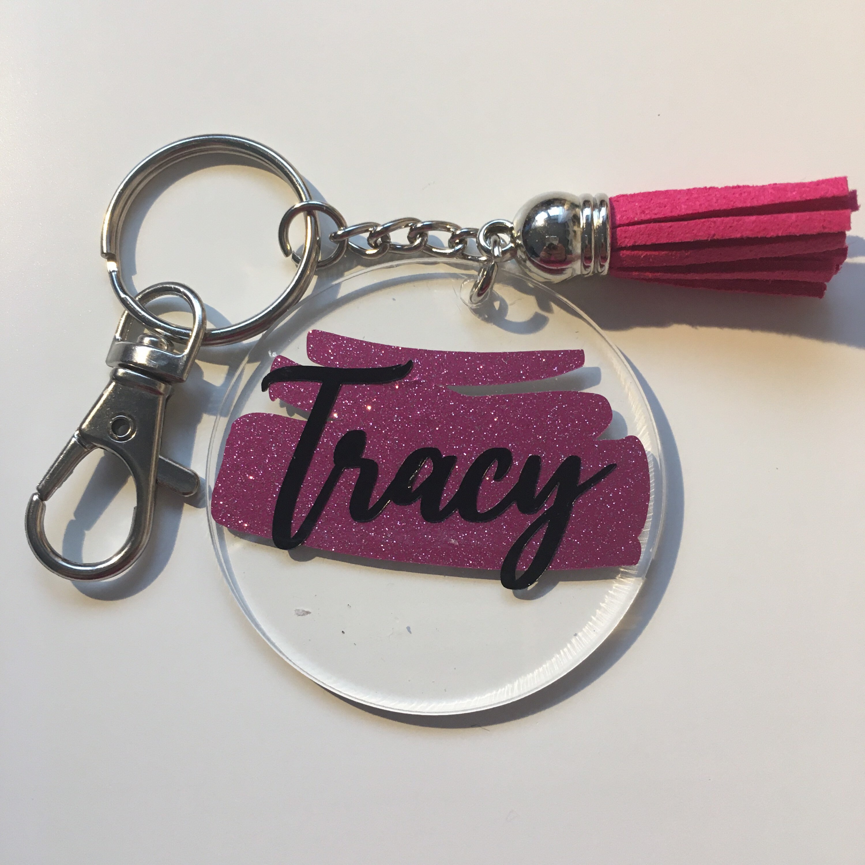 Name key-ring, Personalised key ring, key-chain with tassel - Etsy.de