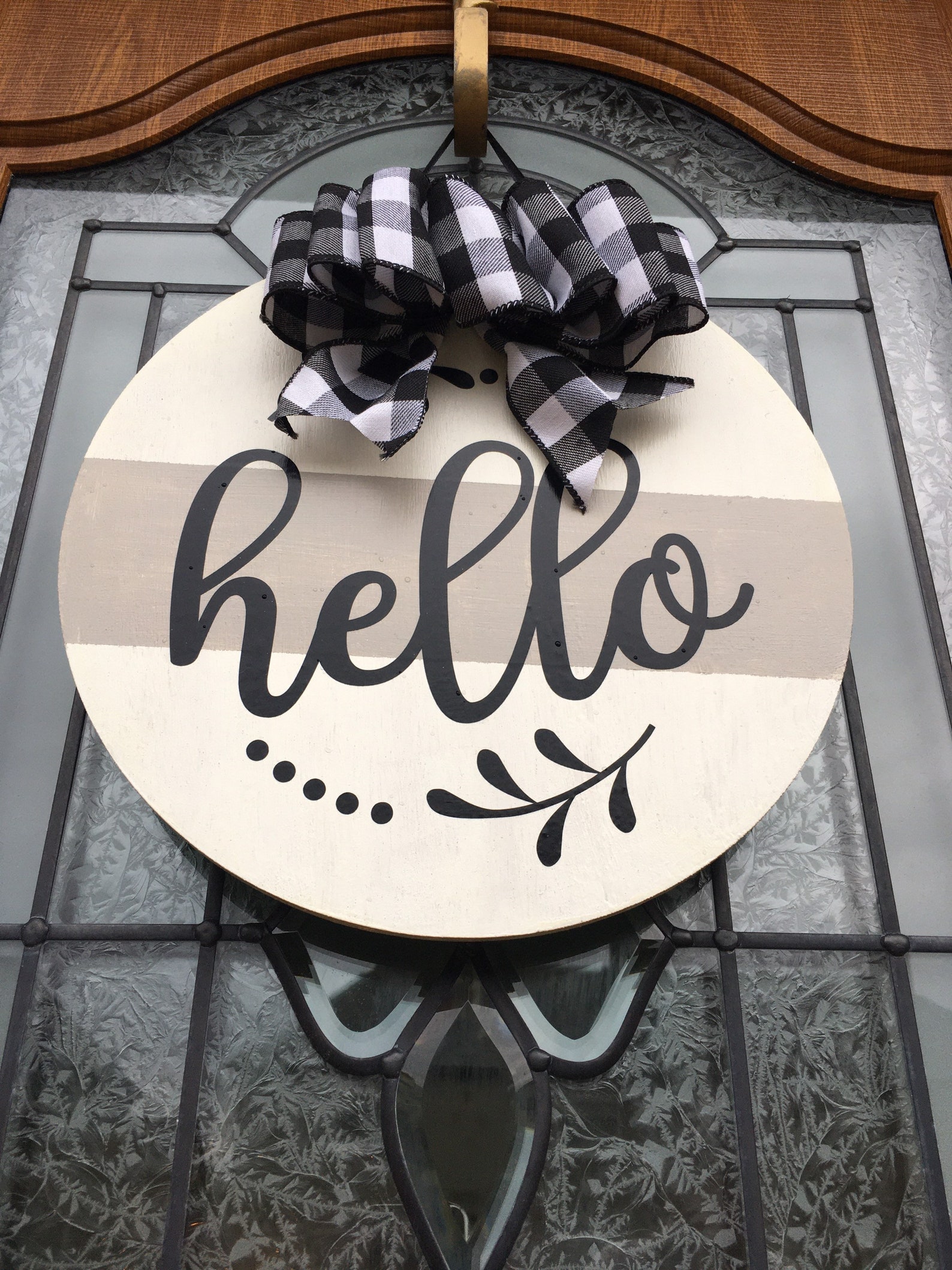 Front Door Hello Welcome Sign, Front Door or Porch Wooden Decor ...