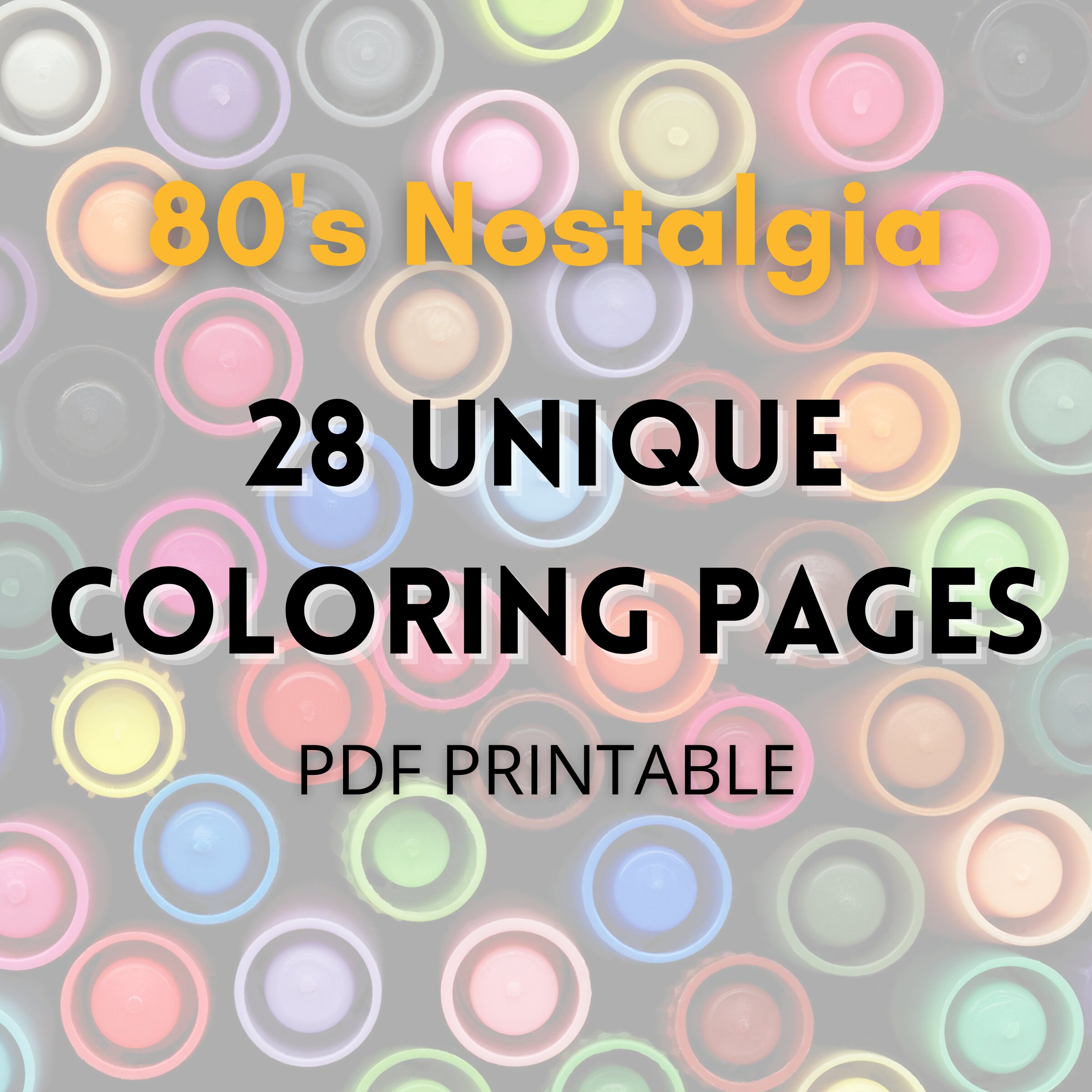 80s Throwback Nostalgic Funny Adult Coloring Pages - Etsy
