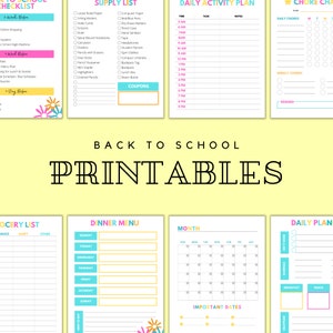 Back to School Planning Checklist and Calendar - Etsy