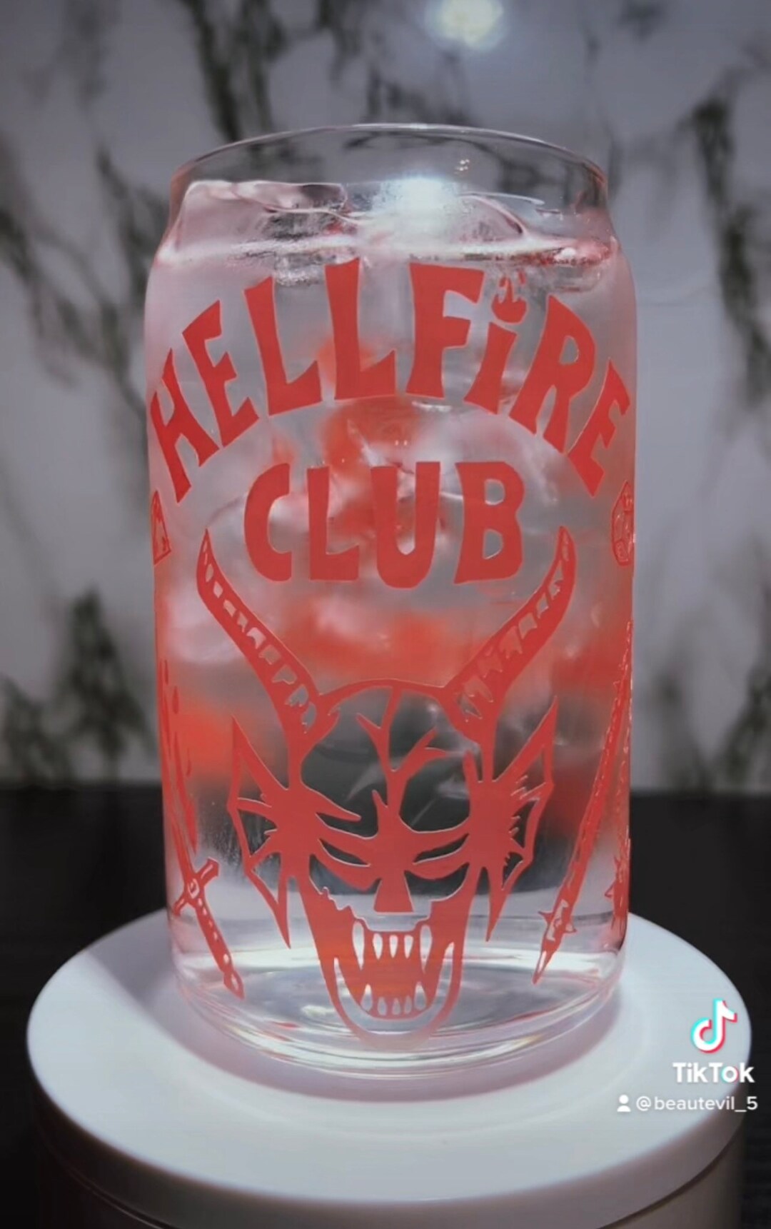 RED BATS color Changing SVG Coffee Glass Reusable Coffee Glass Iced ...