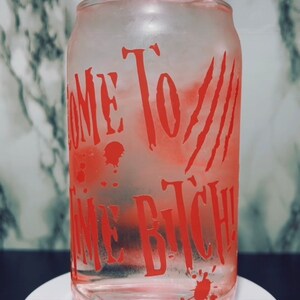 Freddy Krueger Color Changing Red Permanent Vinyl on Libbey Beer Can ...