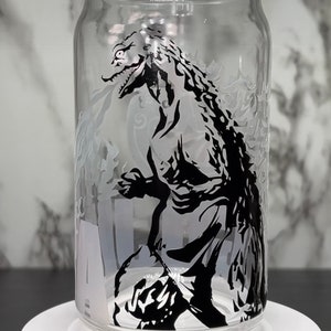 Gojira Godzilla Color Changing Permanent Vinyl on a Libbey Beer Can ...