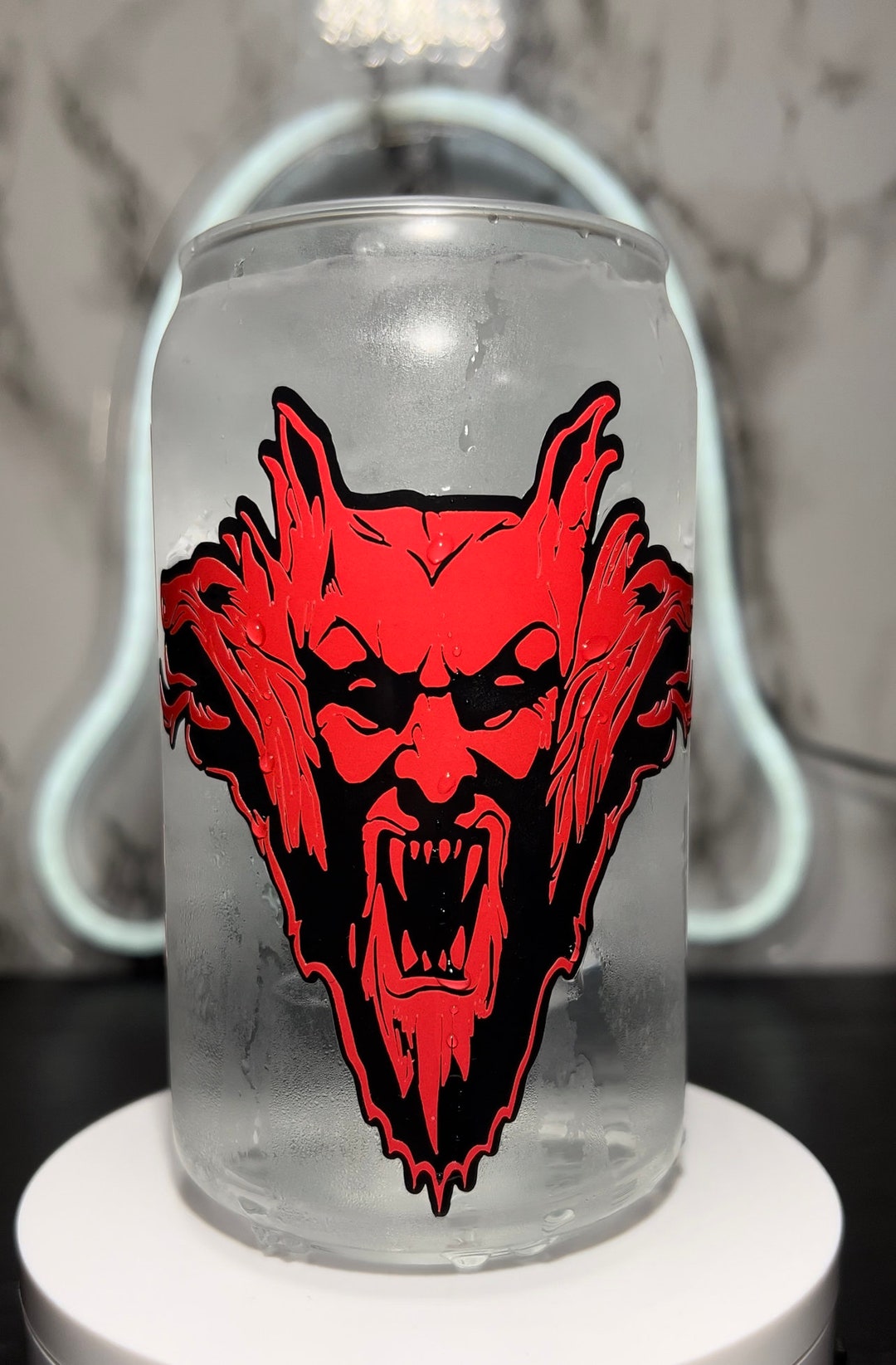 Bram Stokers Dracula Color Changing Permanent Vinyl on a Libbey Beer ...