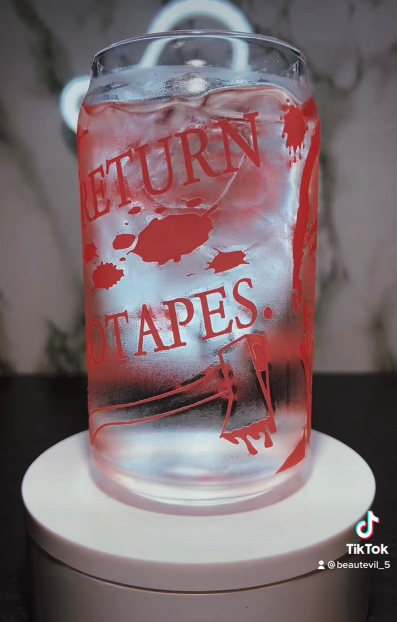 American Psycho Color Changing Red Permanent Vinyl on Libbey - Etsy