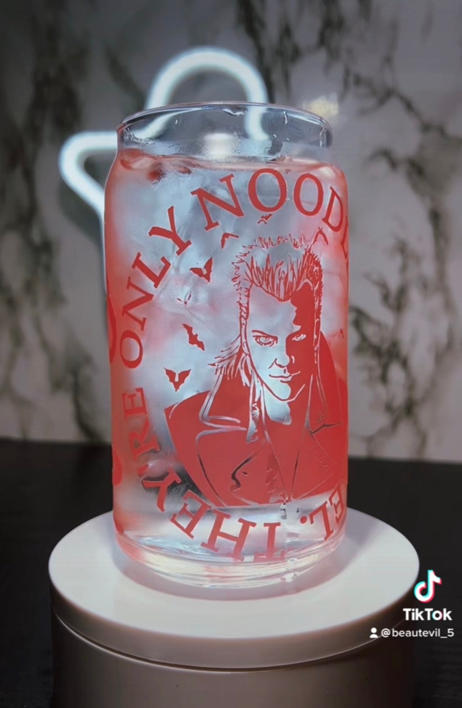 Lost Boys David Color Changing Red Permanent Vinyl on Libbey - Etsy