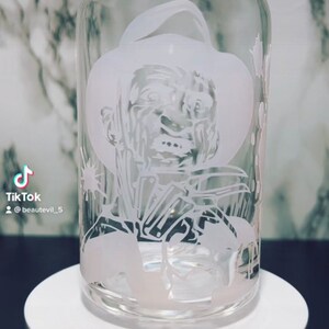 Freddy Krueger Color Changing Red Permanent Vinyl on Libbey Beer Can ...