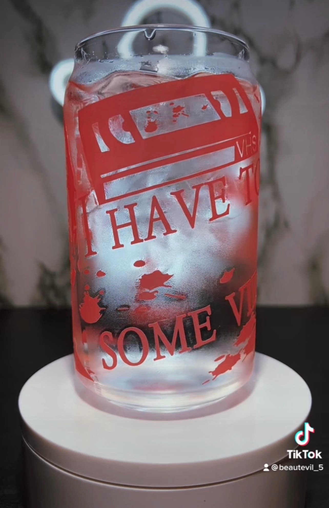 American Psycho Color Changing Red Permanent Vinyl on Libbey - Etsy