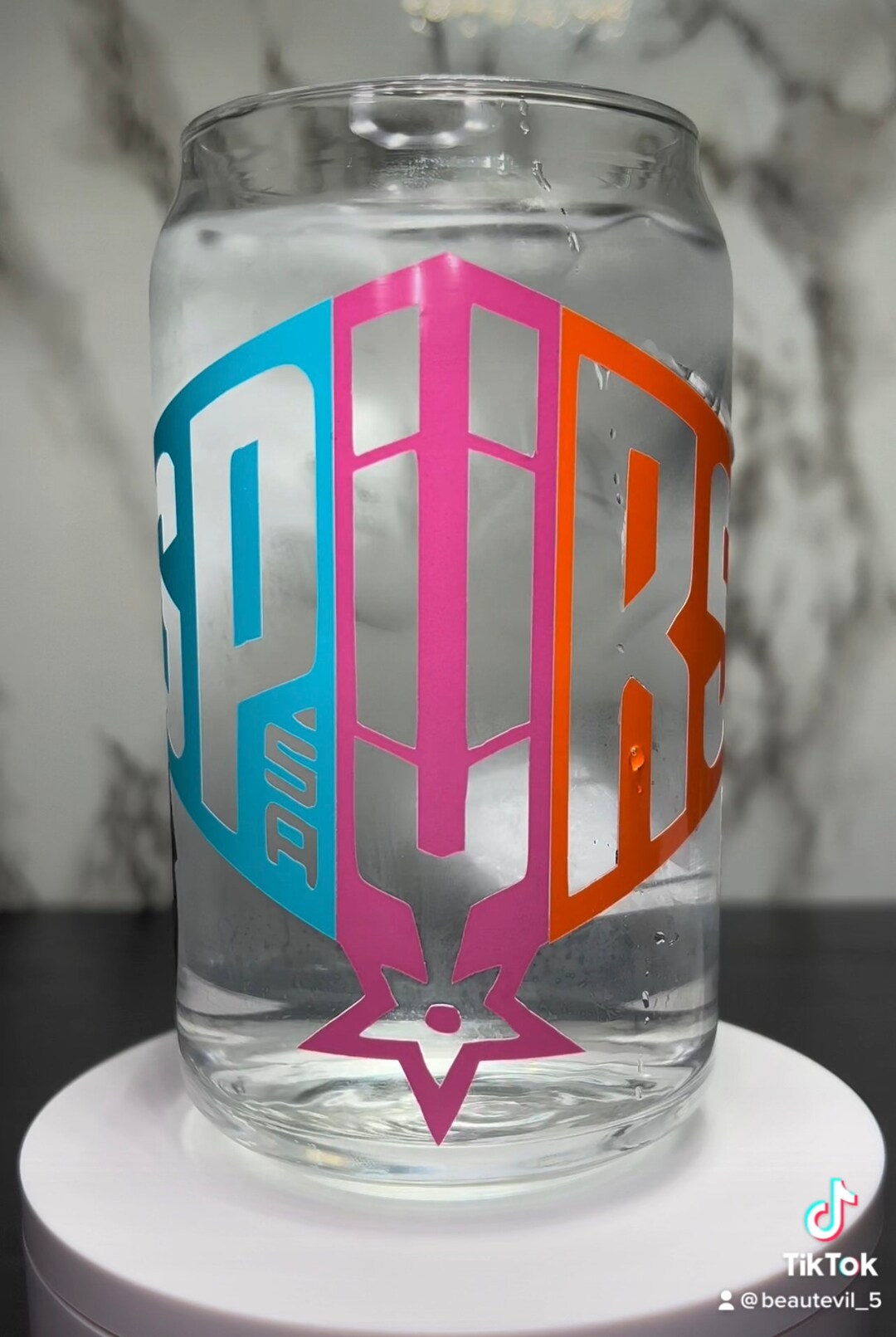 Color Changing San Antonio Spurs Permanent Changing Vinyl on a Libbey ...