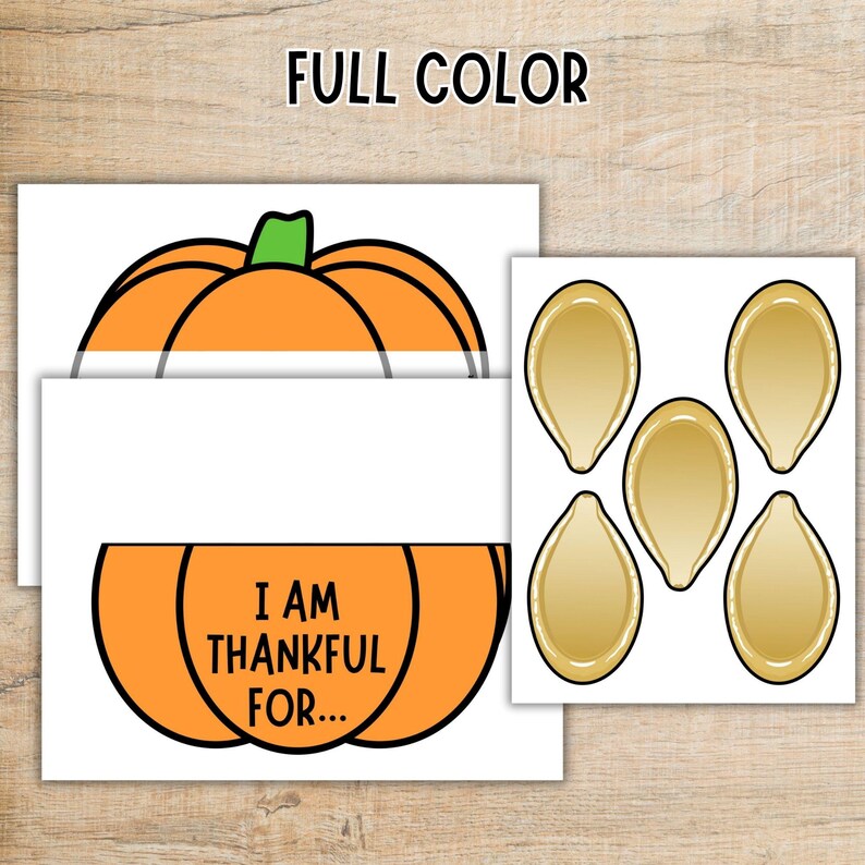 Thanksgiving Pumpkin Pocket Craft, Give Thanks Fall Gratitude Coloring ...