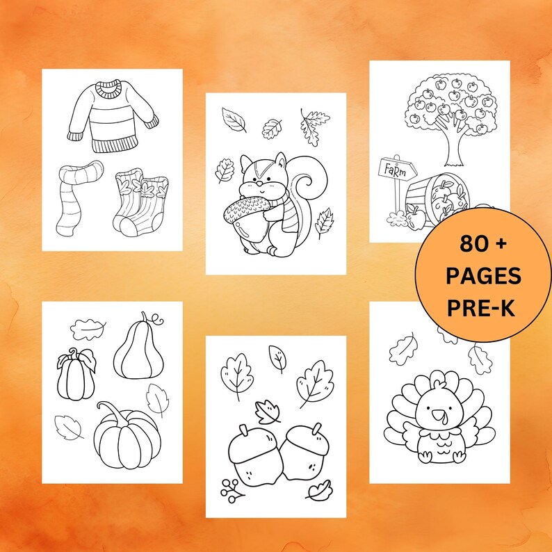 Thanksgiving Preschool ABC Worksheet Bundle Numbers Alphabet Tracing ...