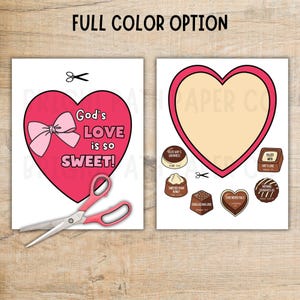 Christian Valentines Day Bible Coloring Craft, Gods Love is Sweet ...
