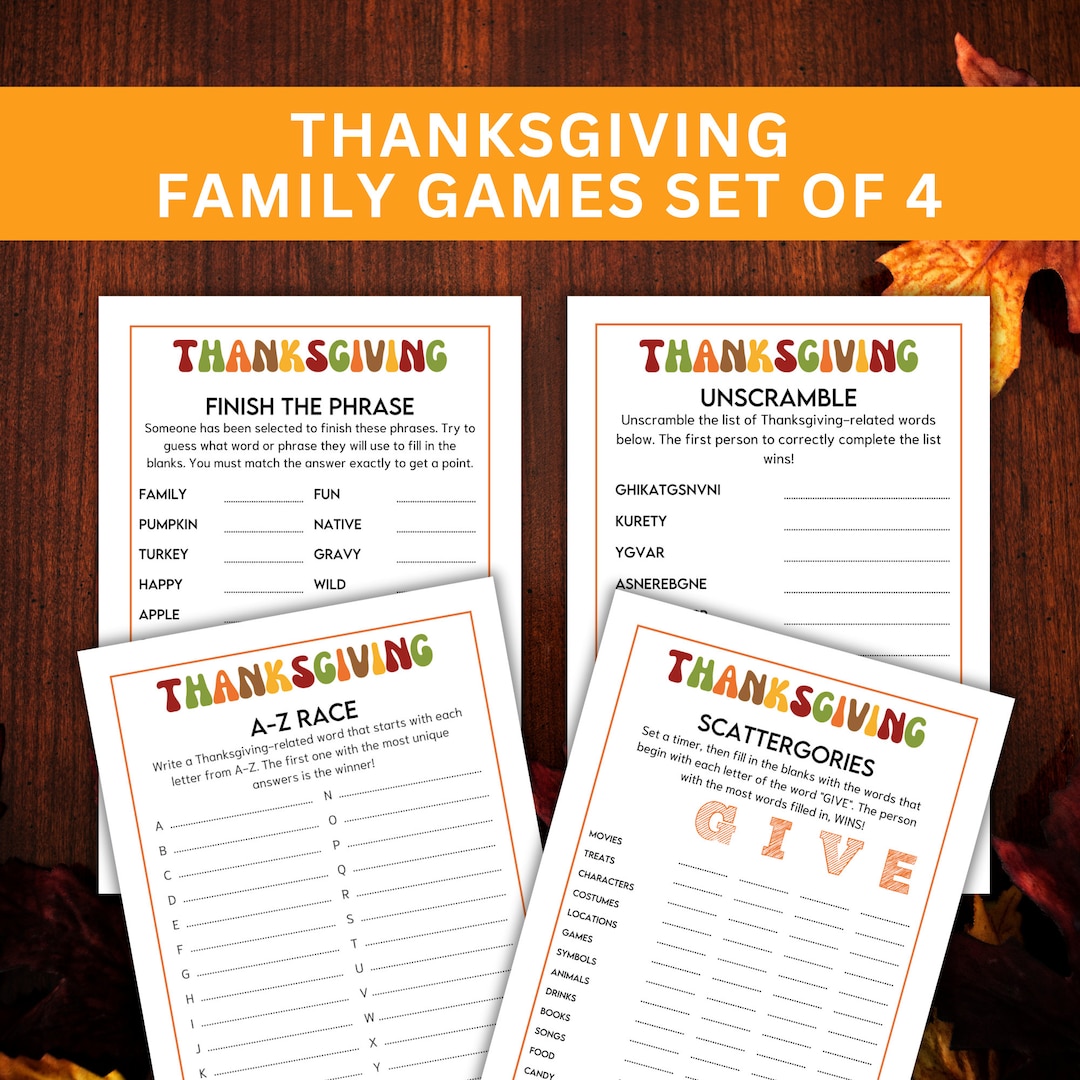 Thanksgiving Games Printables, Thanksgiving Unscramble, Friendsgiving ...
