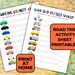 Road Trip Activity Printables for Kids, Count Cars Trucks Game ...