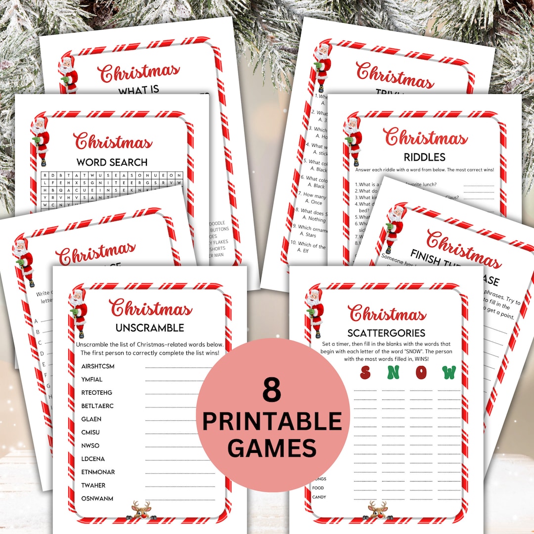 Fun Christmas Party Games Bundle Printable Christmas - Etsy