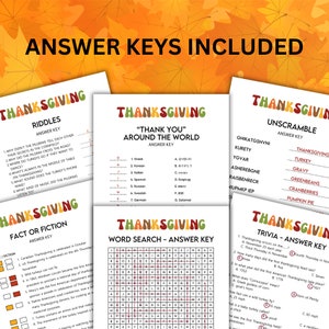 Thanksgiving Printable Games, Family Game Night, Dinner Table Games ...