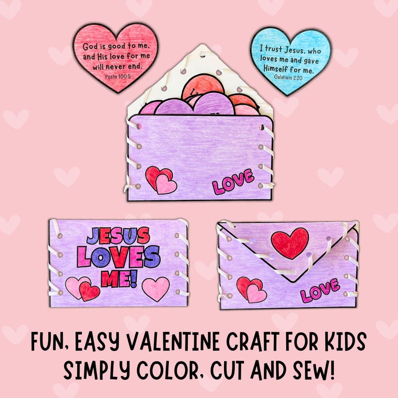 Valentine’s Day Sunday School Bible Craft, Love Notes From Jesus ...