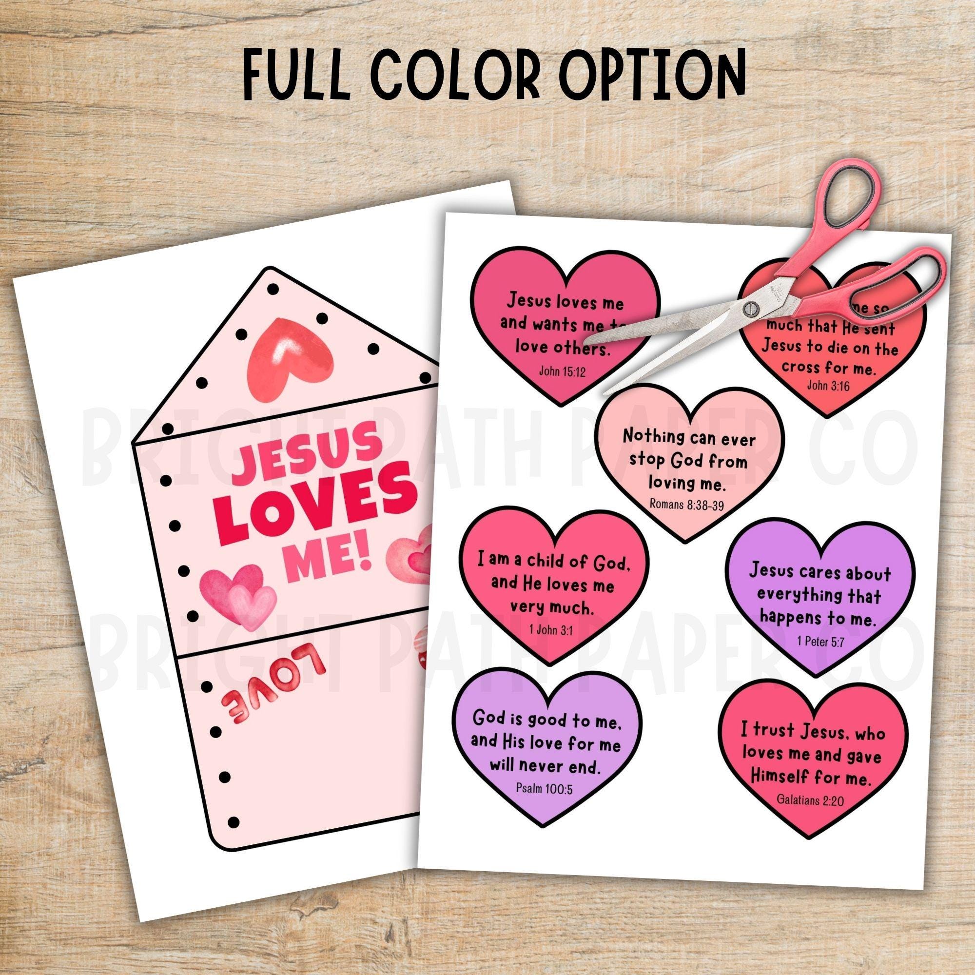Valentine’s Day Sunday School Bible Craft, Love Notes From Jesus ...
