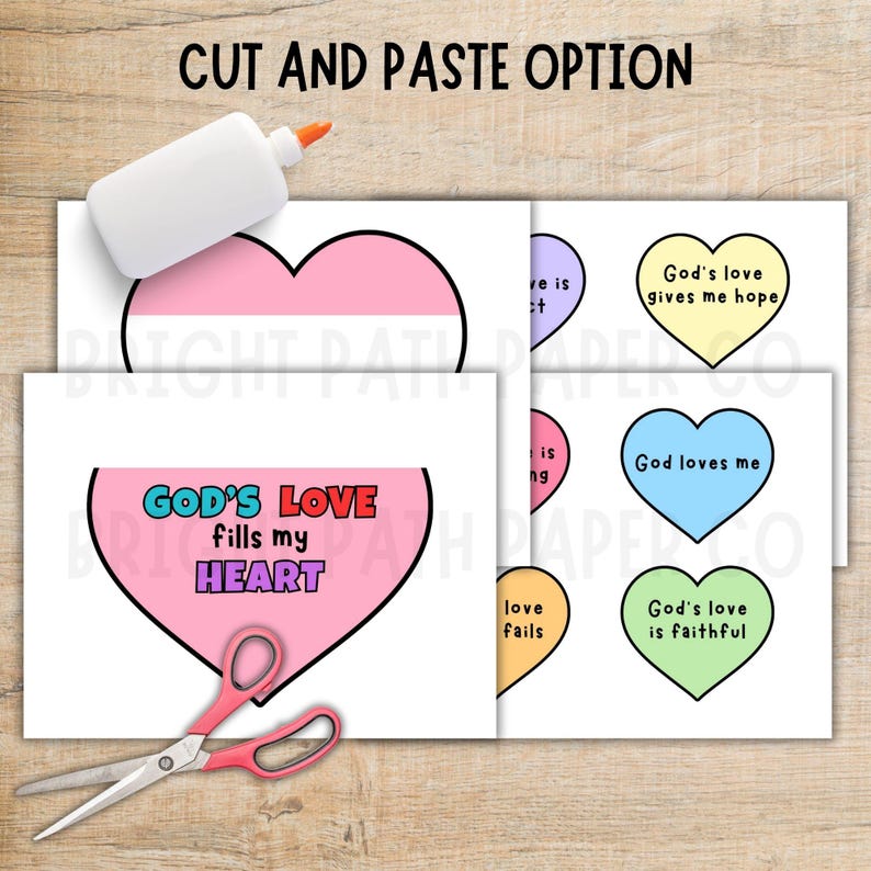 Christian Valentine's Day God's Love Fills My Heart Coloring Craft ...