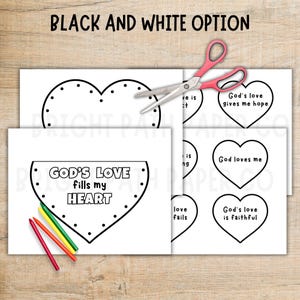 Christian Valentine's Day God's Love Fills My Heart Coloring Craft ...