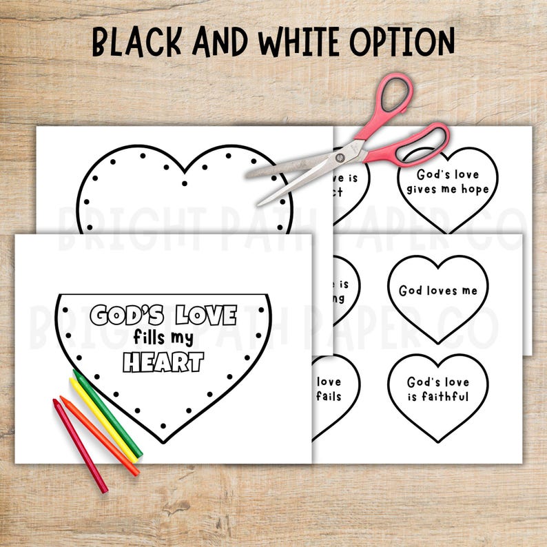 Christian Valentine's Day God's Love Fills My Heart Coloring Craft ...