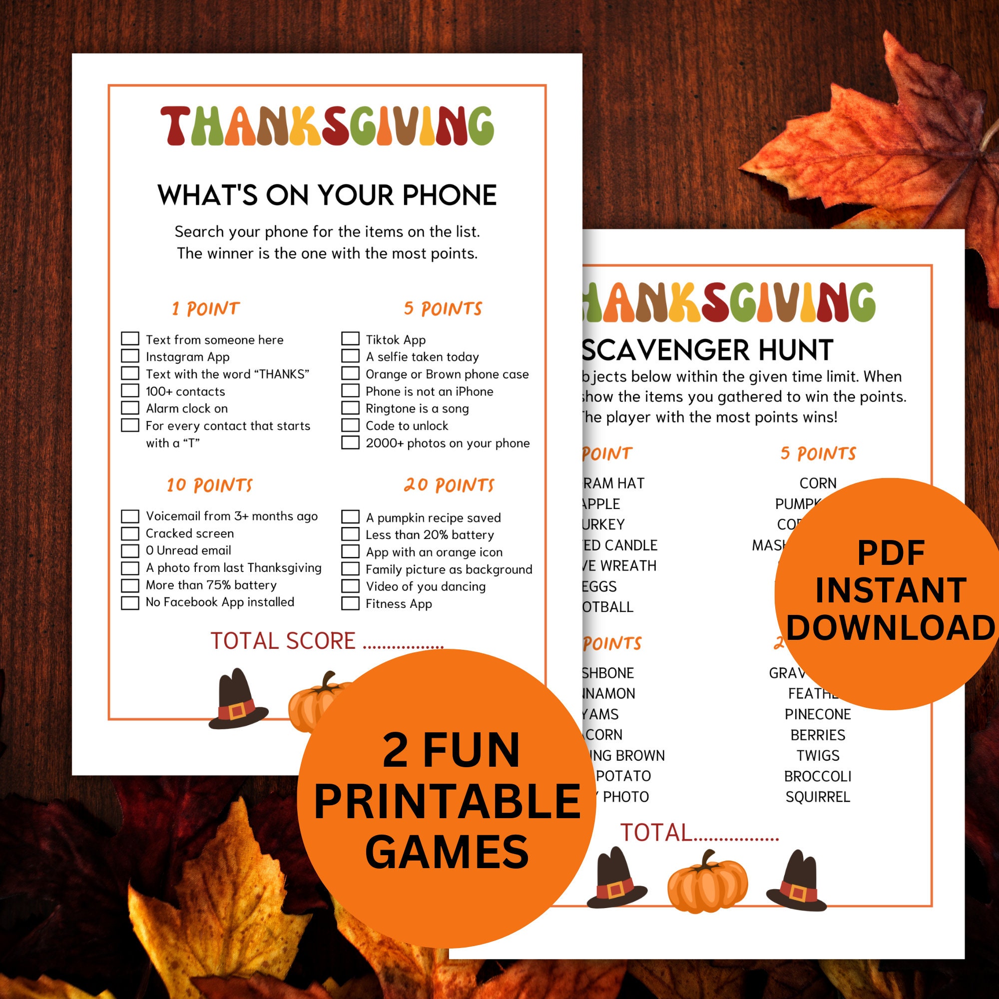 Thanksgiving Printable Games, Thanksgiving Scavenger Hunt ...
