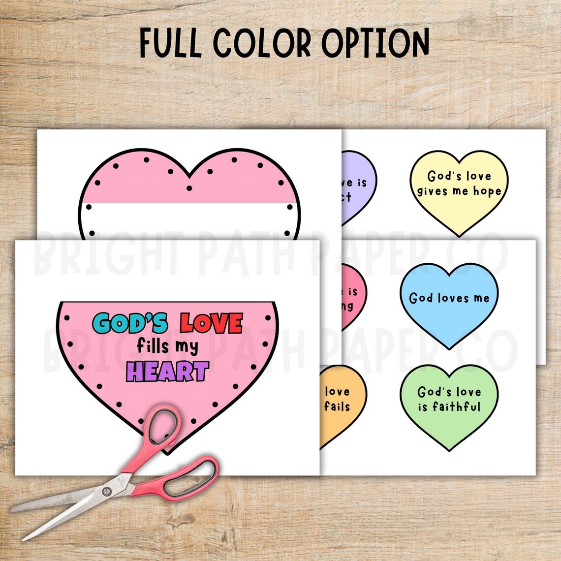 Christian Valentine's Day God's Love Fills My Heart Coloring Craft ...
