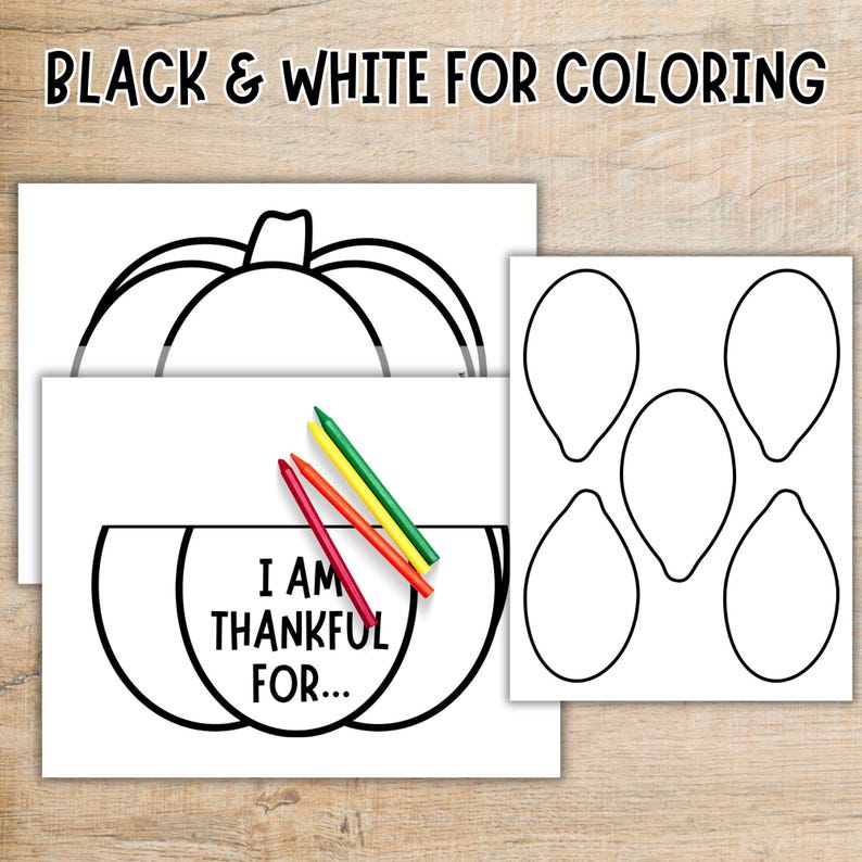 Thanksgiving Pumpkin Pocket Craft, Give Thanks Fall Gratitude Coloring ...
