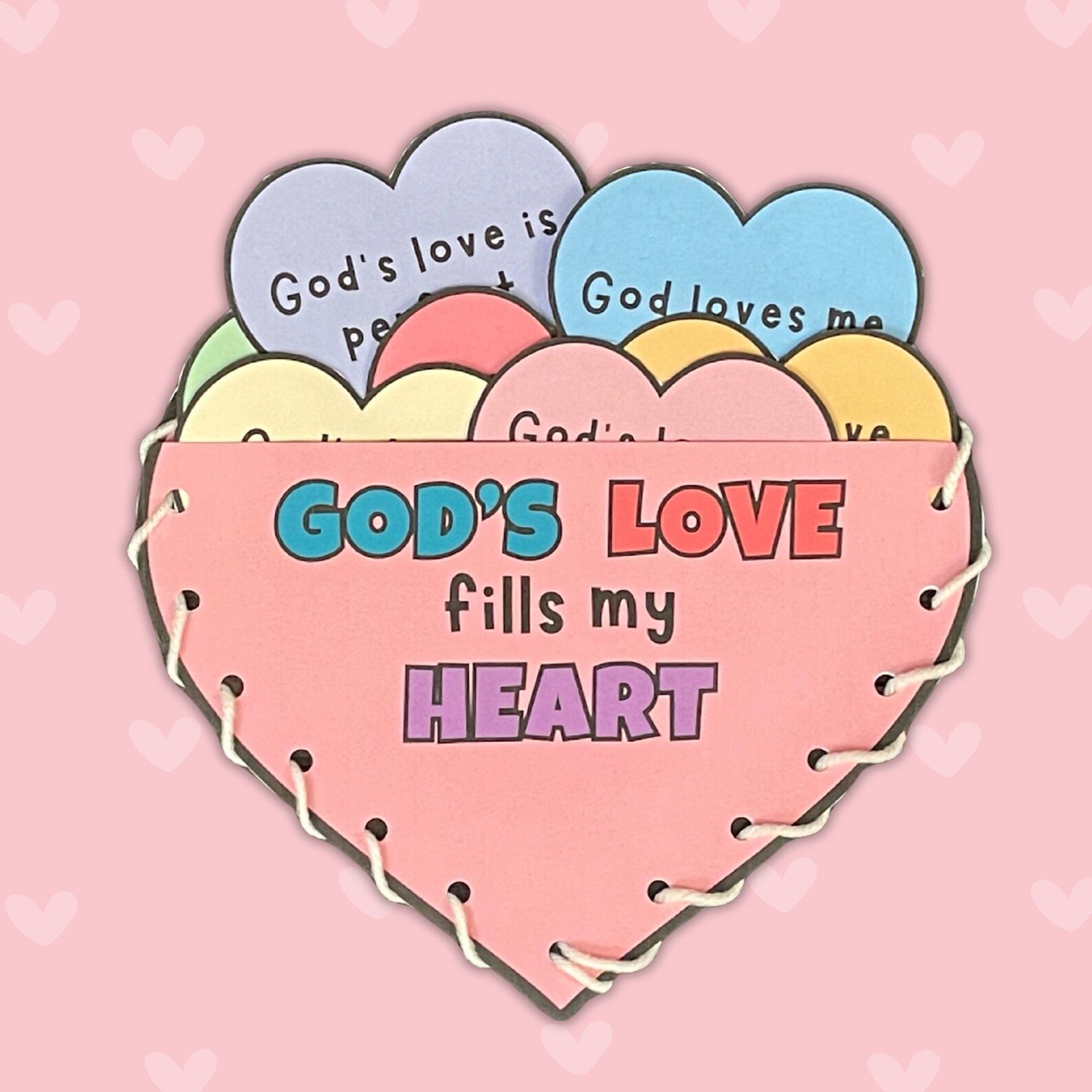 Christian Valentine's Day God's Love Fills My Heart Coloring Craft ...