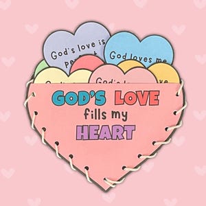 Christian Valentine's Day God's Love Fills My Heart Coloring Craft ...
