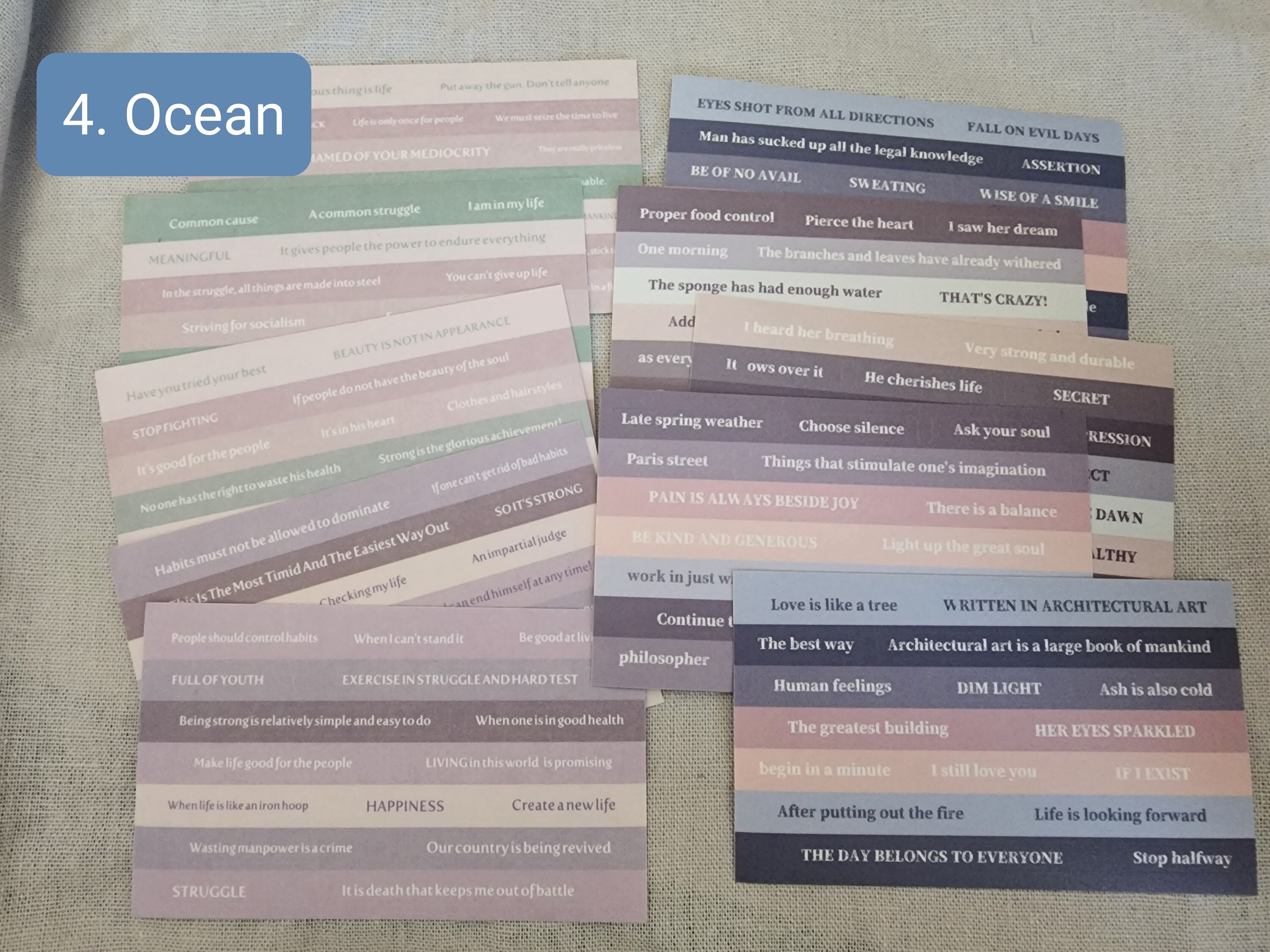 10 Pieces Washi Wording Stickers Paper Stock for Scrapbook Junk Journal ...