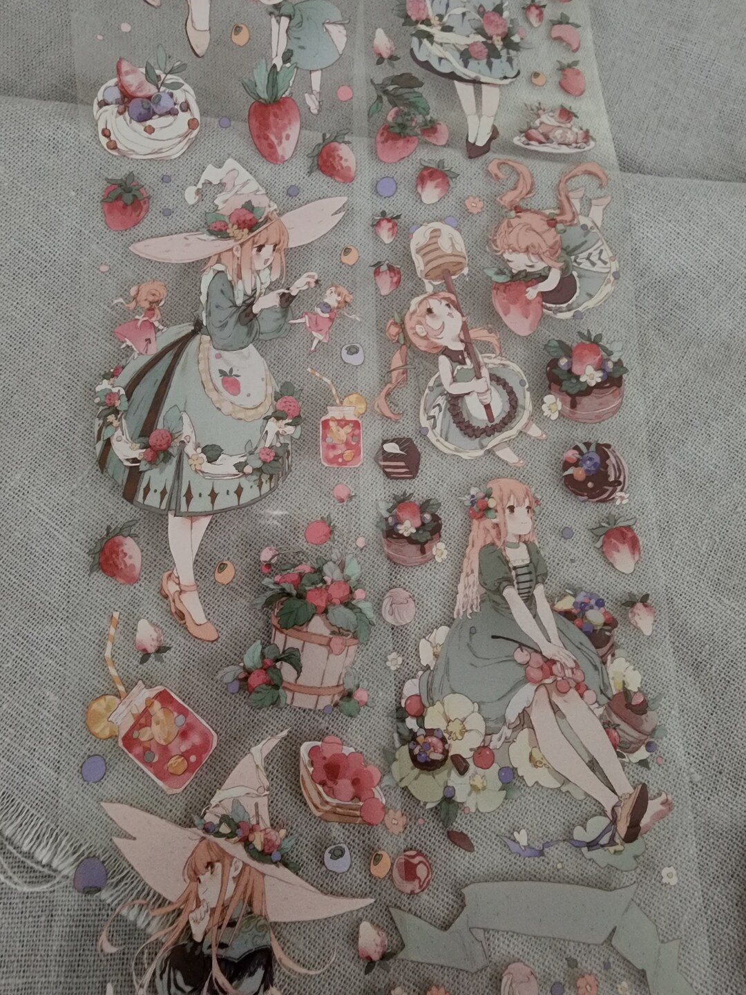 Strawberry PET Tape Sample| 77.5cm Loop Sample|junk Journal|scrapbook ...