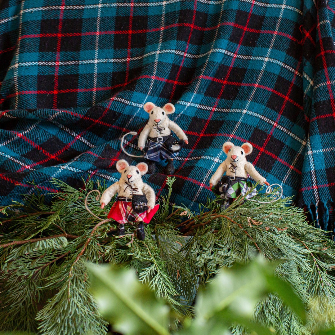 Three Scottish Kilted Mice - Etsy