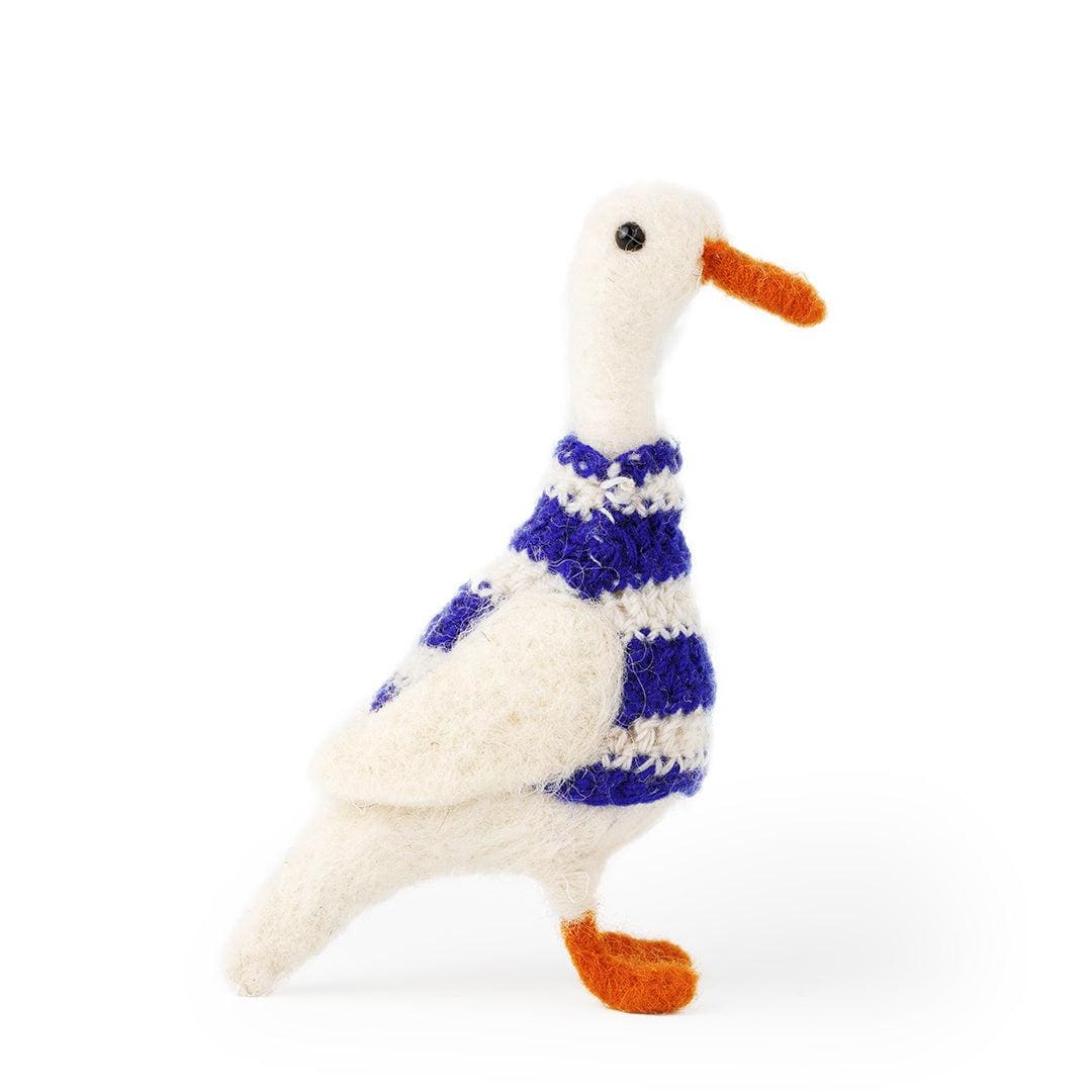 Dan the Duck Needle Felted Duck With Hand Knitted Jumper, 8cm Tiny Wool ...