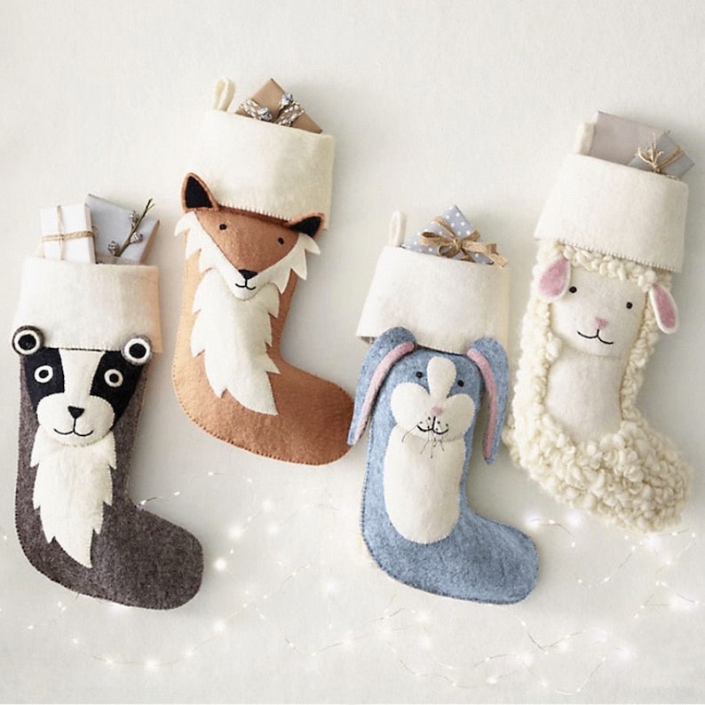 Shirley Sheep Christmas Stocking - Felted Wool -sheep Christmas ...
